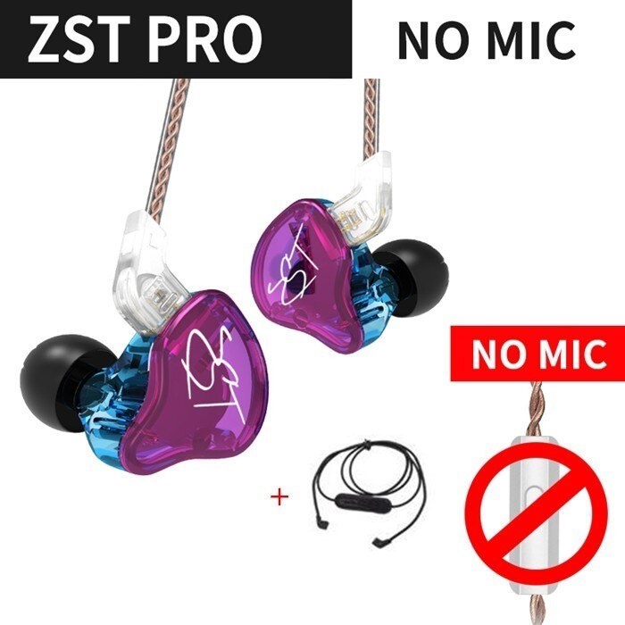 ใหม่ KZ ZST Pro หูฟังไฮบริด Hifi พร้อมหูฟังไดนามิก VS ZSN ZS10 Pro ZAX ...