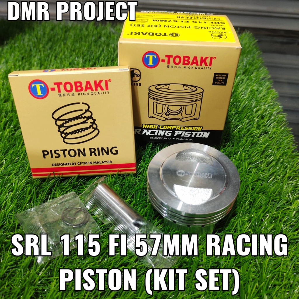 Tobaki RACING SRL 115 FI 57MM PISTON (ชุดคิท) HIGH COMPRESSION (PISTON ...