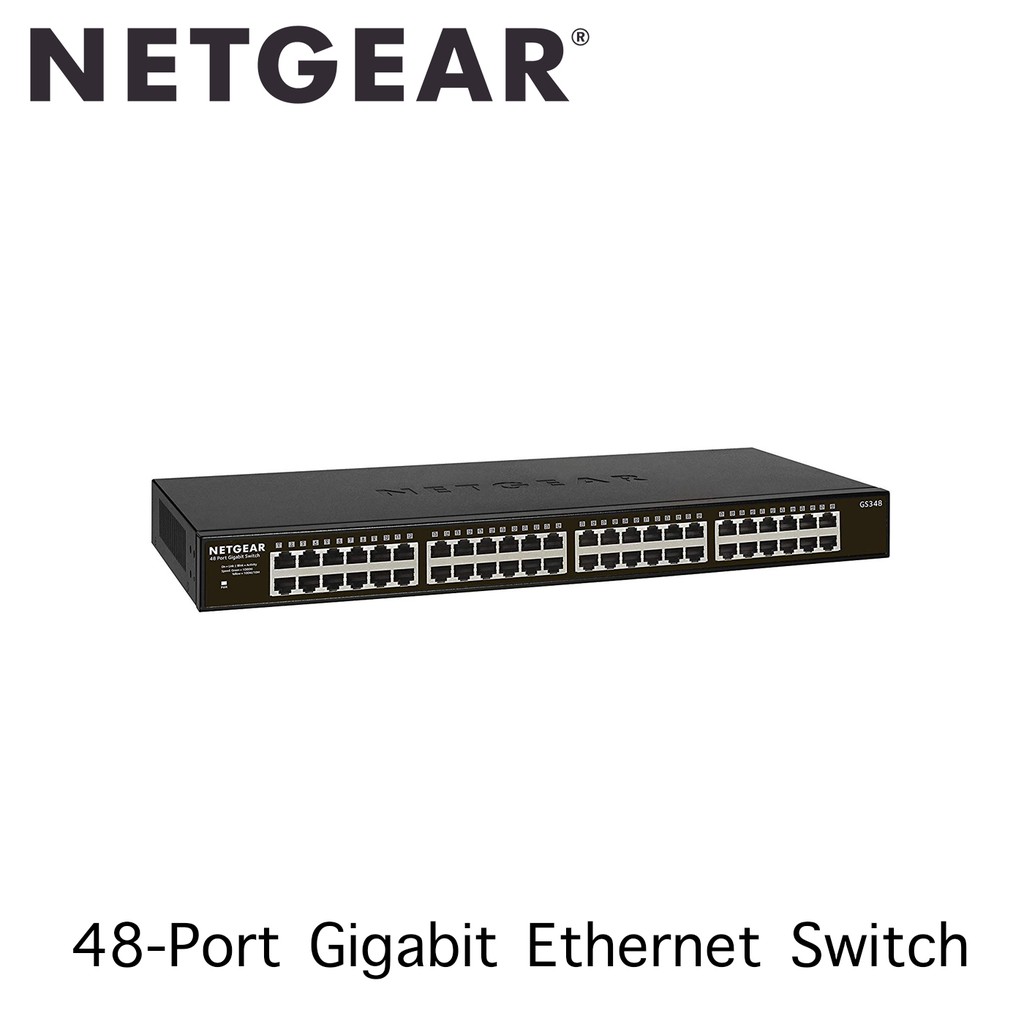 Netgear (GS348) 48-Port Gigabit Ethernet Switch ประกันศูนย์ไทย | Shopee ...