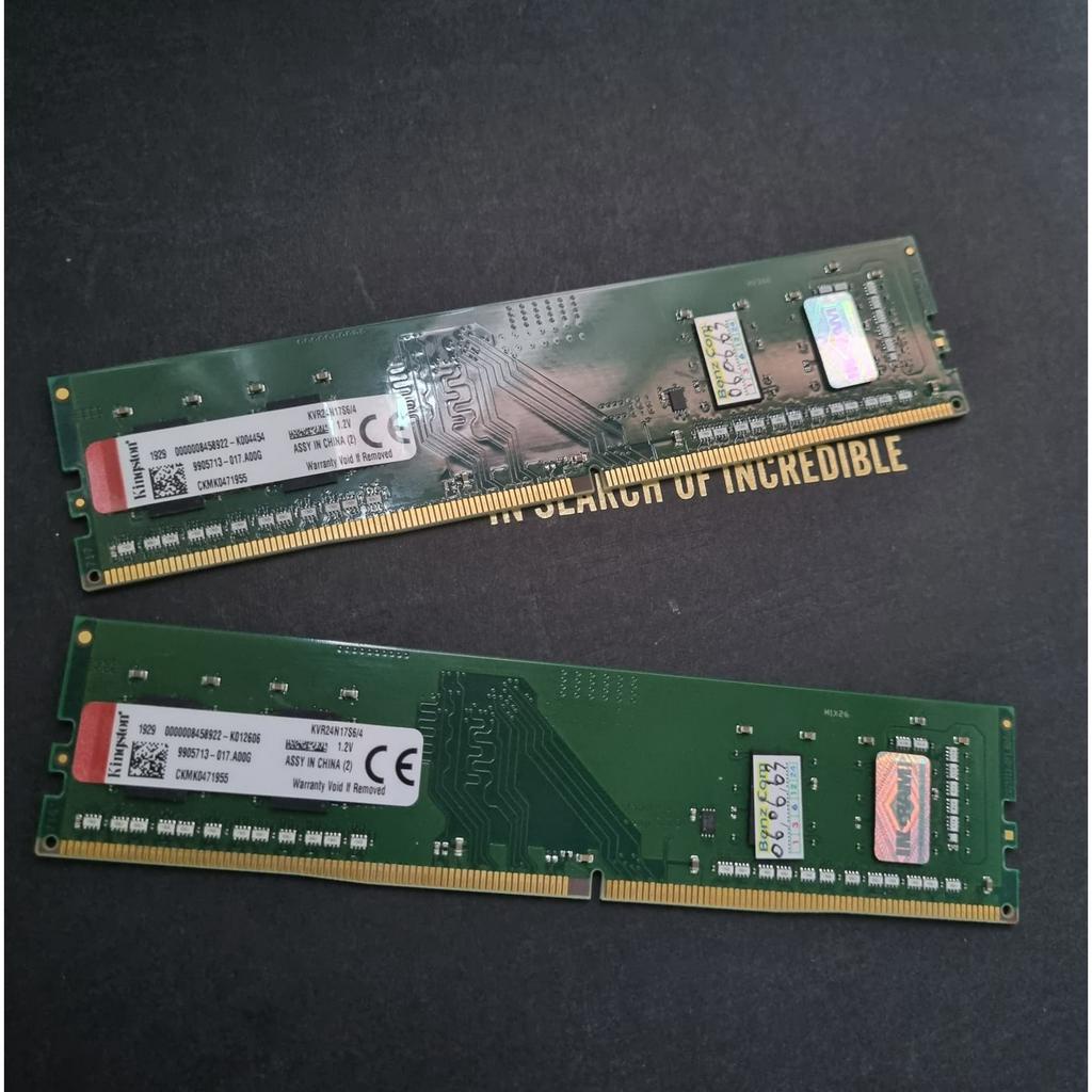 แรมพีซี RAM DDR4 KINGSTON 8GB (ฺแรมเปลือย) ฺ4x2 BUS 2400 มือ2 (ไม่มี ...