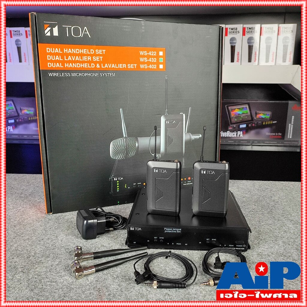ความถี่ใหม่ กสทช TOA WS-432 AS ไมค์ลอย หนีบคู่ ไมค์ ไมโครโฟน ไมค์ลอยแบบหนีบ WS 432AS WS432AS ...