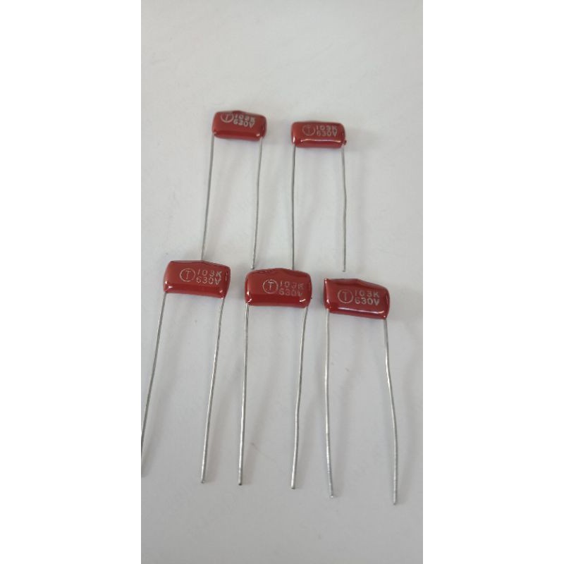0.01UF 630V 103PF 103K 10nFไมล่าคาปาซิเตอร์(แพ็ค20ตัว)Cไมล่า 10นาโนฟารัต ขาห่าง10มิล Cไมล่า ...