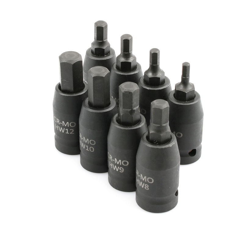 One Pcs 1/2" Square Drive Impact Hex Bit Socket Set Air Impact Allen ...
