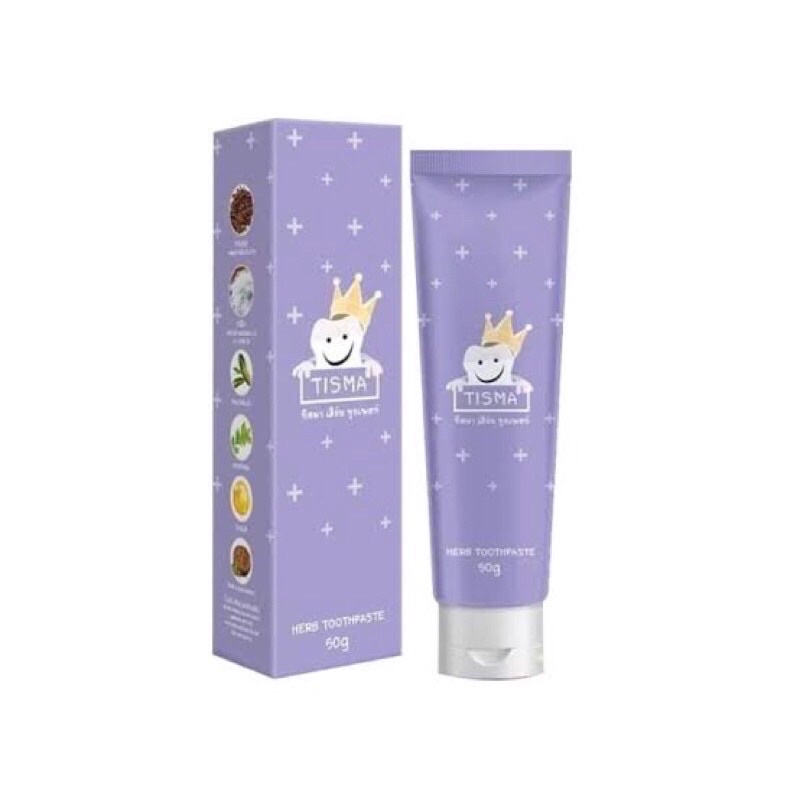 ยาสีฟันทิสม่า ฟันขาว ลดกลิ่นปาก Tisma Herb Toothpaste by ฝนดอกไม้ Fondokmai | Shopee Thailand