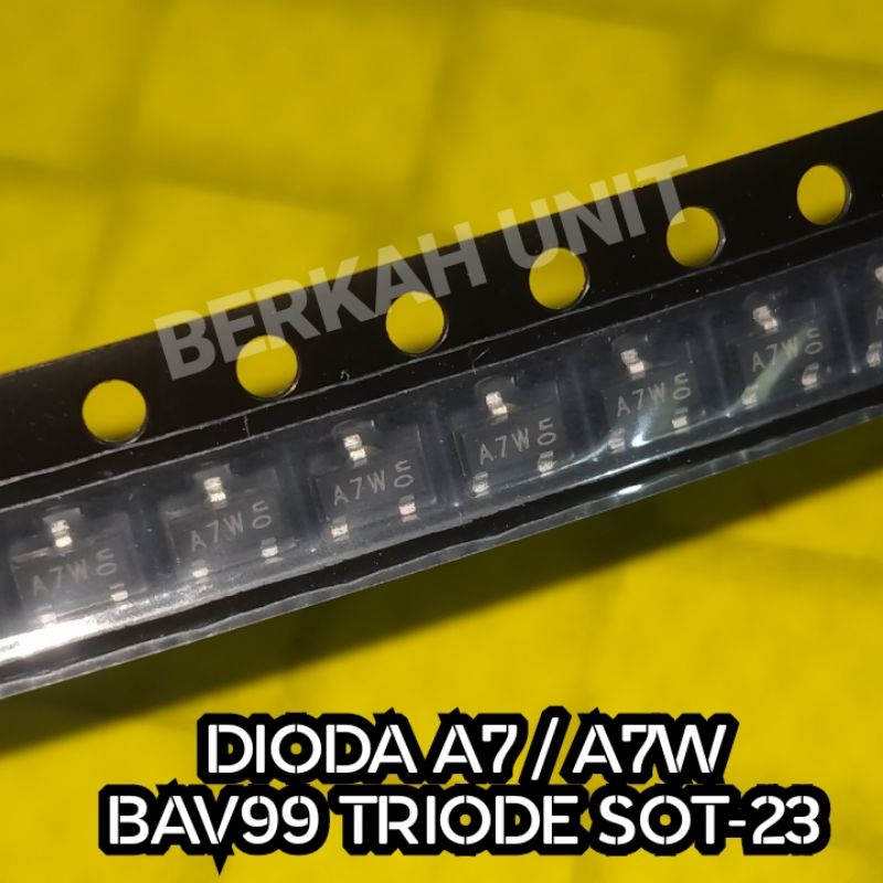 อ่าน DESCRIPTION 10 ชิ้น WHEELED SMD MARKING A7 A7W BAV99 SOT23 ...