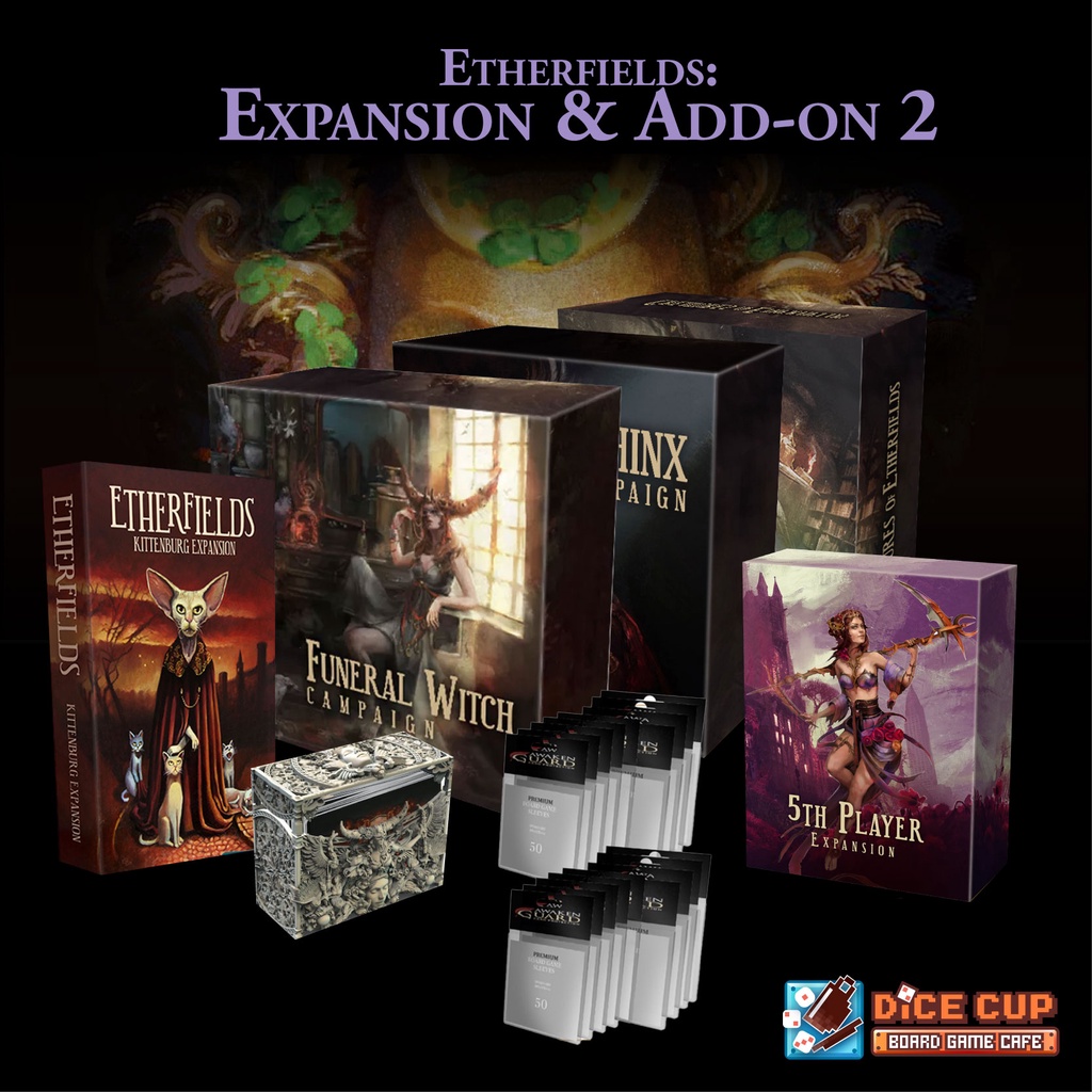 [ของแท้] Etherfields Kickstarter (Expansion & Add-ons 2) Deck Holders / Playmat Board Game ...