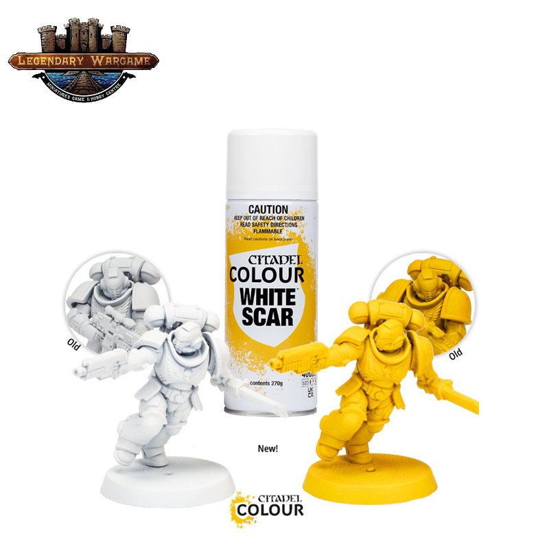 [BSA-พร้อมส่ง] Citadel : SPRAY : WHITE SCAR SPRAY PAINT สเปย์พ่นสีโมเดล ...