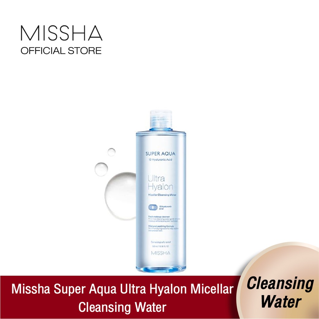 (Exp.19/3/2023) MISSHA Super Aqua Ultra Hyalon Micellar Cleansing Water ...