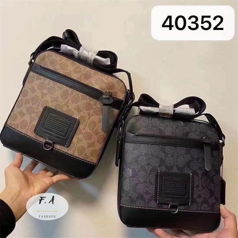 F.A (ของแท้ 100%) COACH 40352 New RININGTON Men's Crossbody Bag Pilot ...