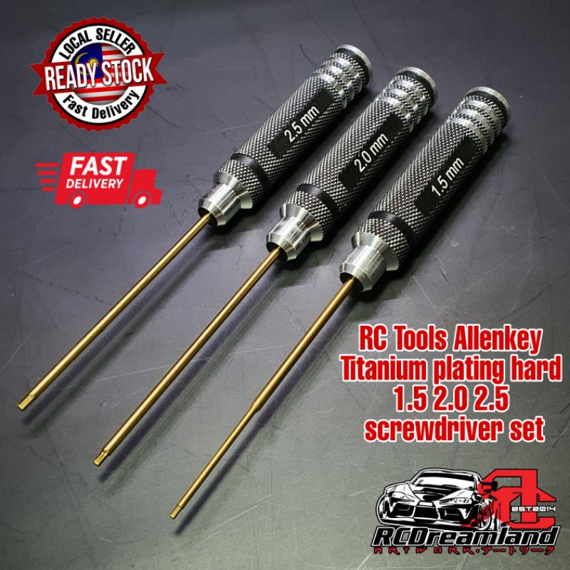 RC Tools Allen Key Allenkey ชุดไขควง ชุบไทเทเนียม แข็ง 1.5 2.0 2.5 ไข ...