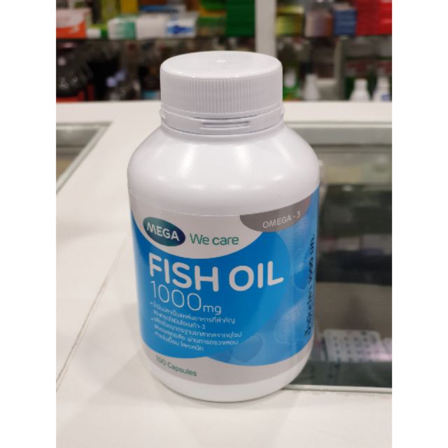 Mega we care Fish oil 1000 mg 100 แคปซูล ฟิชออย | Shopee Thailand