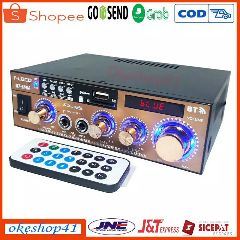 Power Applier เครื่องขยายเสียงบลูทูธไร้สาย FLECO BT-858A BT-858A | Shopee Thailand