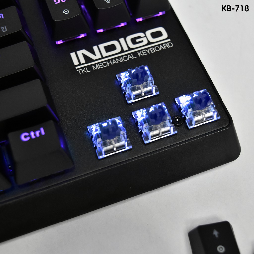 คีย์บอร์ดเกมมิ่ง Signo Gaming Keyboard TKL INDIGO KB-718 MINI RGB Mechanical | Shopee Thailand