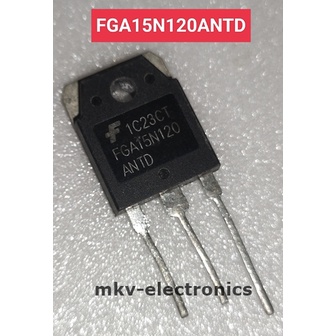 (1ตัว) FGA15N120ANTD , 15N120 , IGBT 15A 1200V TO-3P มีไดโอดแดมป์ขาC-E ...