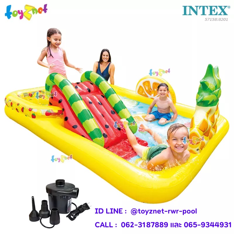 Intex สระน้ำสไลเดอร์ ฟัน แอนด์ ฟรุ๊ตตี้ 2.44x1.91x0.91 ม. รุ่น 57158 ...