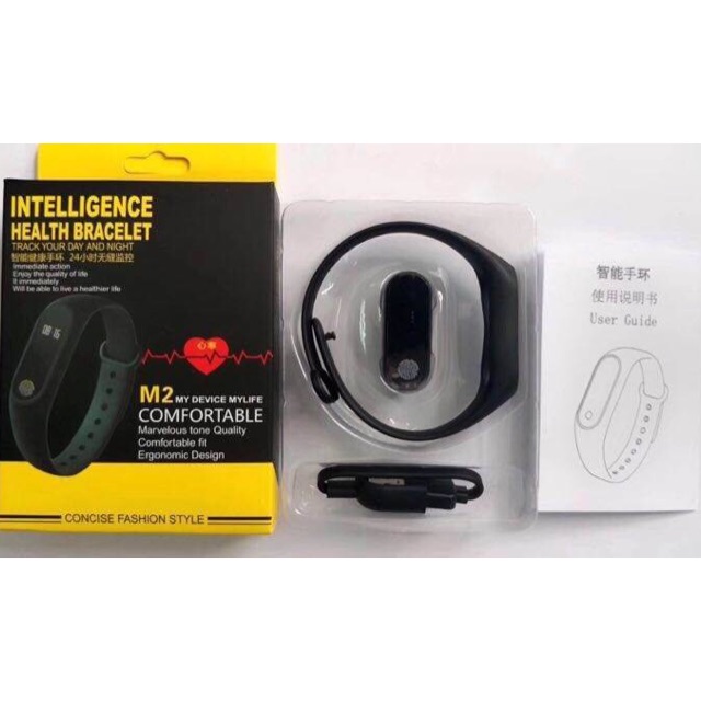 M2 Smart Band Tracker Bluetooth นาฬิกาสำหรับออกกำลังกาย วัดอัตราการเต้น ...