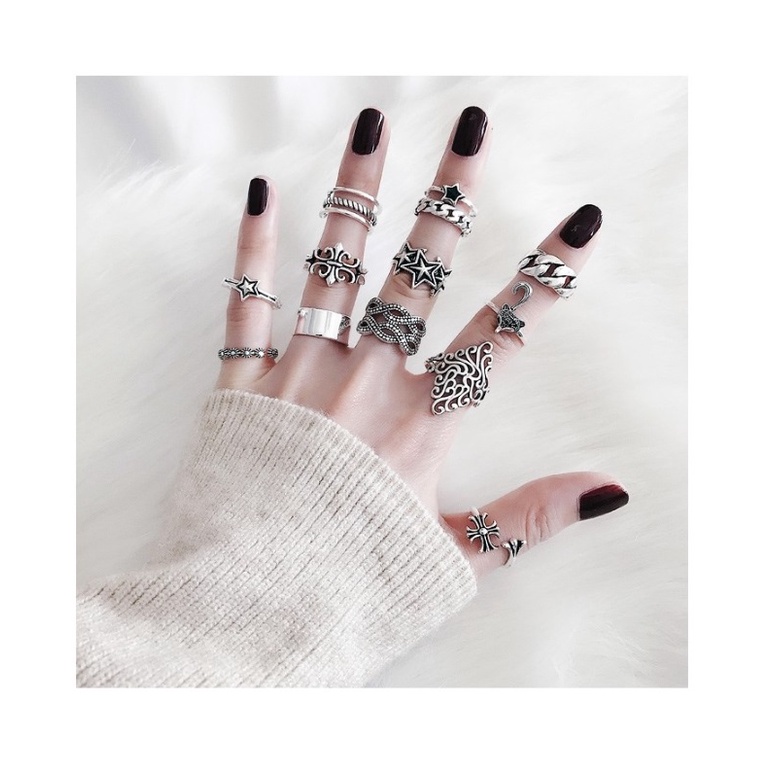 ERORO แหวนสไตล์เกาหลี แหวนเงิน แฟชั่น | Shopee Thailand