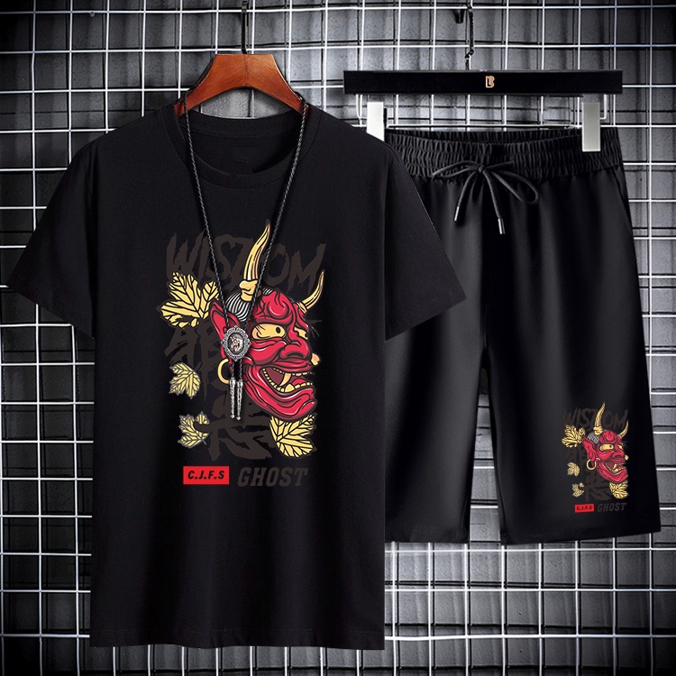 BD104+DKC104Bชุดเซ็ทเสื้อยืดแขนสั่ง+กางเกงขาสั้นได้ทั้งชายและหญิงมี7สี ...