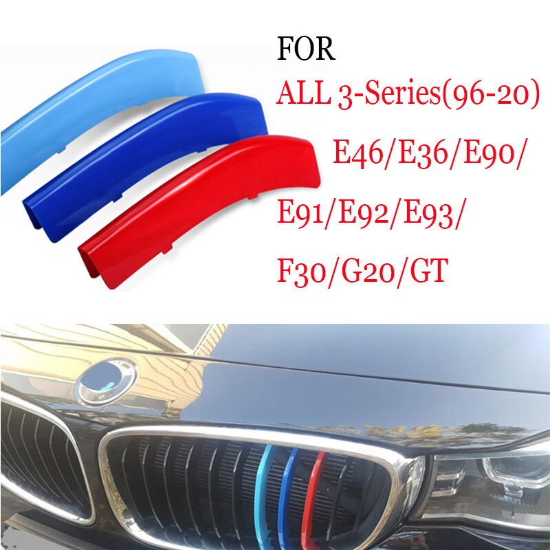 คลิปกระจังหน้า ABS อุปกรณ์เสริม สําหรับ BMW 3 Series E46 E36 E90 E91 E92 E93 F30 F20 GT 3 ชิ้น ...