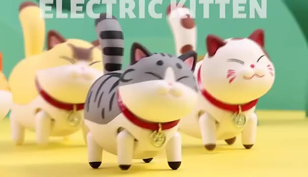 📌[พร้อมส่ง]📌 โมเดลน้องแมวเดินได้Electric Kitten Cat ขยับได้ เดินได้ By ...