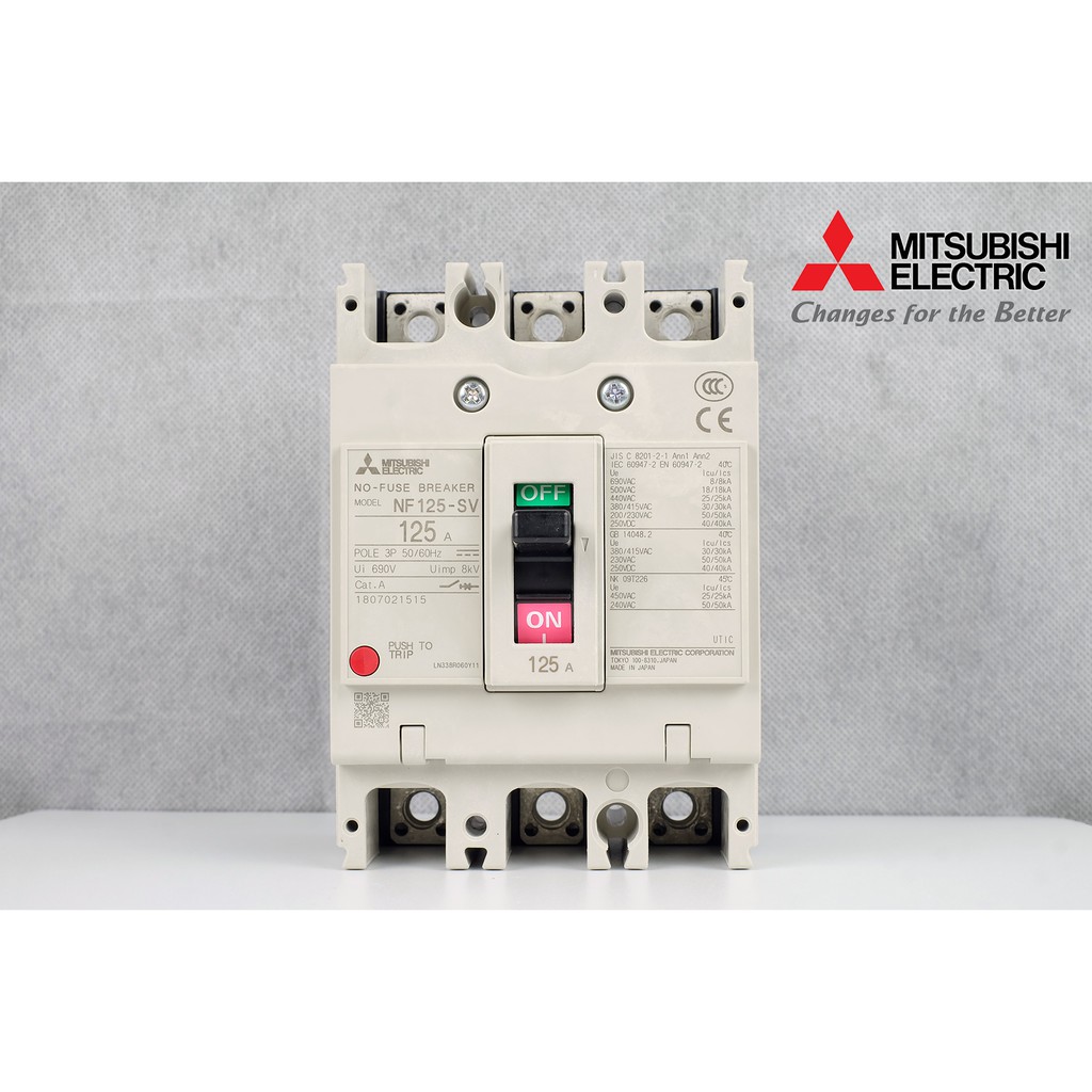 Mitsubishi MCCB สวิทซ์ตัดตอนอัตโนมัติ รุ่น NF125-SV 3P 125A | Shopee Thailand
