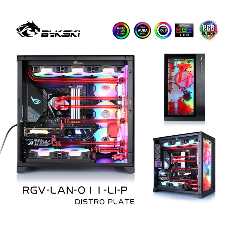Bykski RGV-LAN-O11-Li-P Front Type Distro Plate - Lian Li PC-011 - PMMA ...