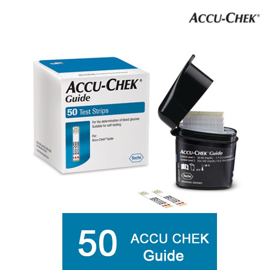 (EXP : ล่าสุด~) ACCU CHEK GUIDE TEST STRIPS 50/100 แผ่น ACCUCHEK ...