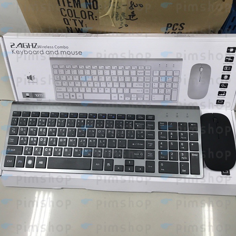 [Wireless Office Keyboard] ชุดเมาส์ คีย์บอร์ด ไร้สาย แป้นพิมพ์ไทยอังกฤษ ...