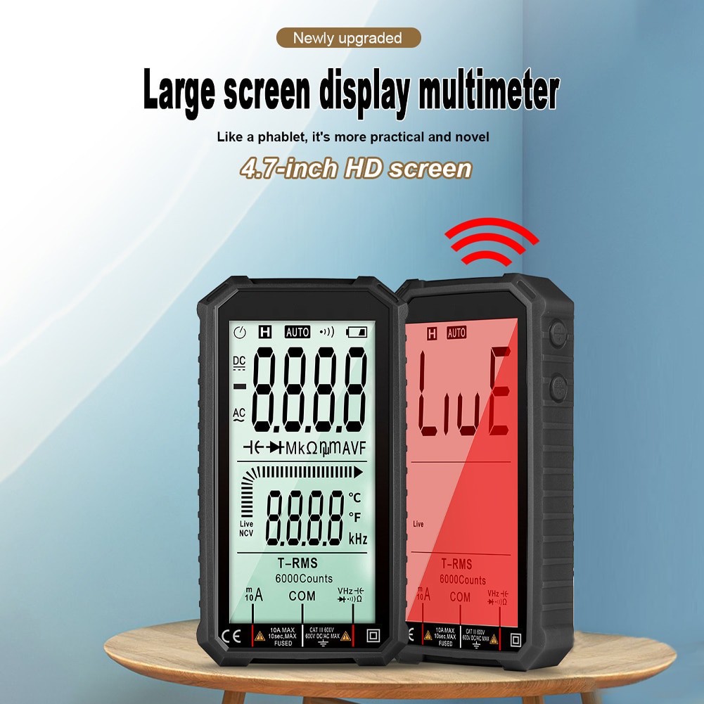 สมาร์ท Digital Multimeter True-RMS NCV Tester AC/DC Volt Ohm ...