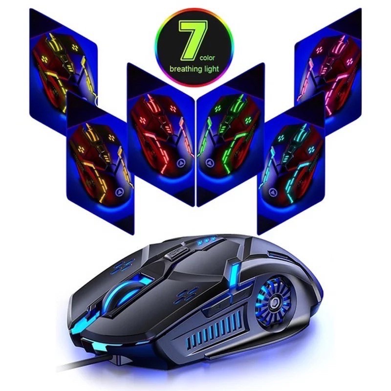 Gaming Mouse G5 เมาส์สำหรับเล่นเกม 7 สี Backlight USB แบบมีสายเมาส์ ...