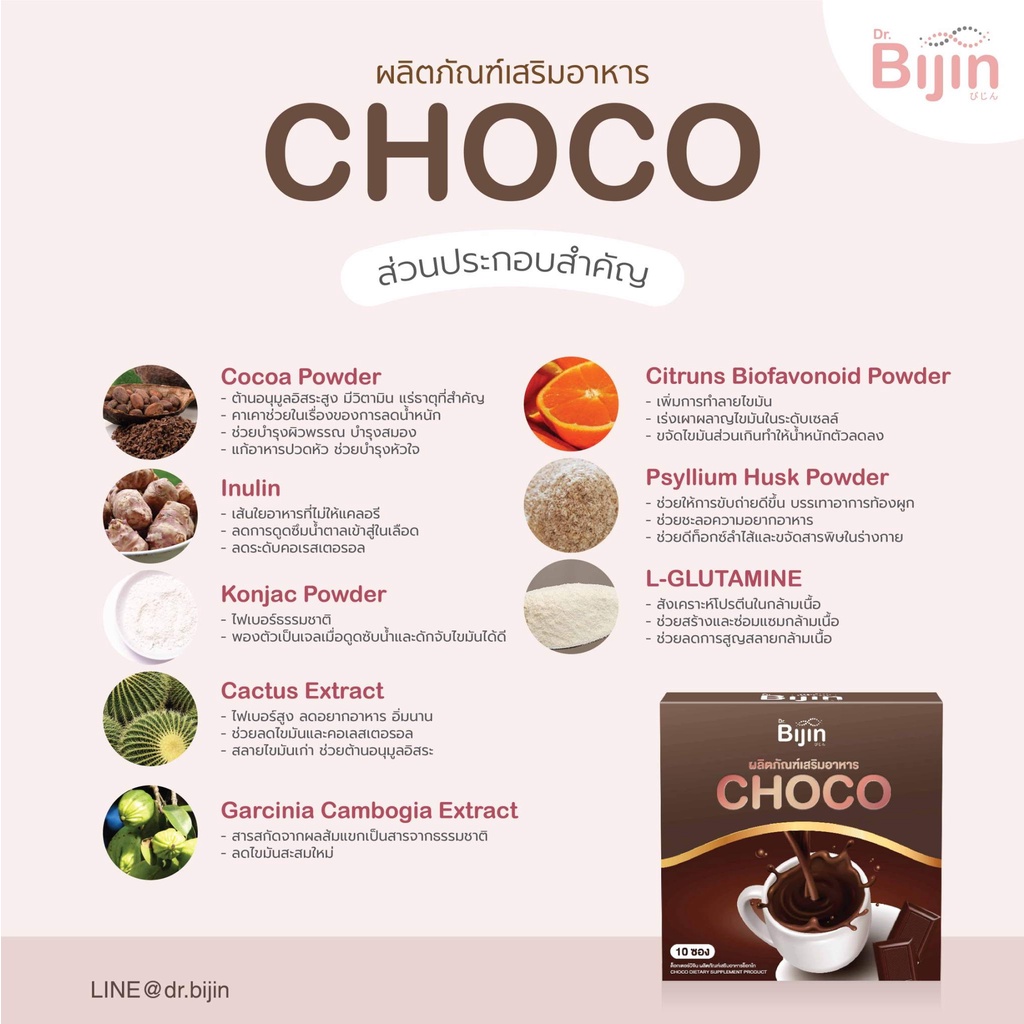 Dr.Bijin CHOCO ขับถ่ายดี ไฟเบอร์สูง | Shopee Thailand