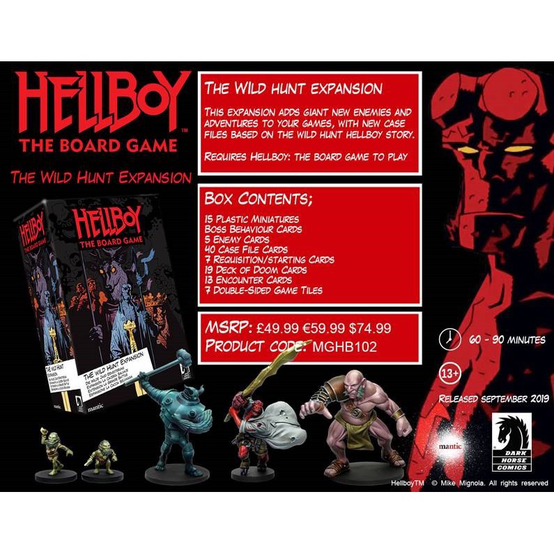 🔥มีของพร้อมส่ง🔥 Hellboy The Board Game The Wild Hunt Expansion Mantic ...