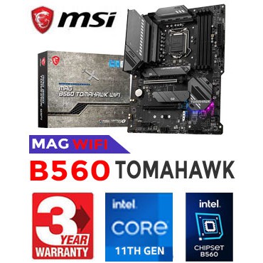 MSI MAG B560 TOMAHAWK WIFI ATX Gaming Motherboard (10 th/11th Gen Intel Core, LGA 1200 Socket ...