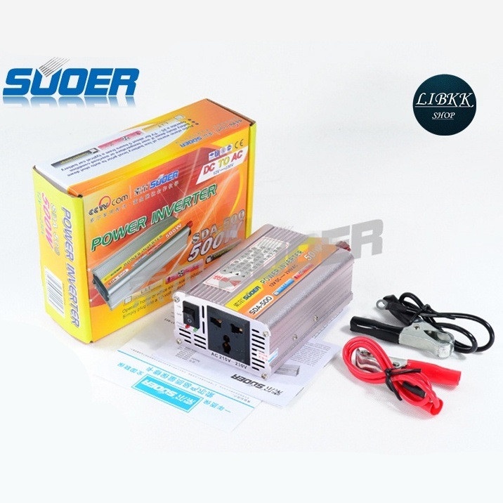 SUOERอินเวอร์เตอร์12V500VA (350W) 12v to 220v Solar PowerInverter | Shopee Thailand