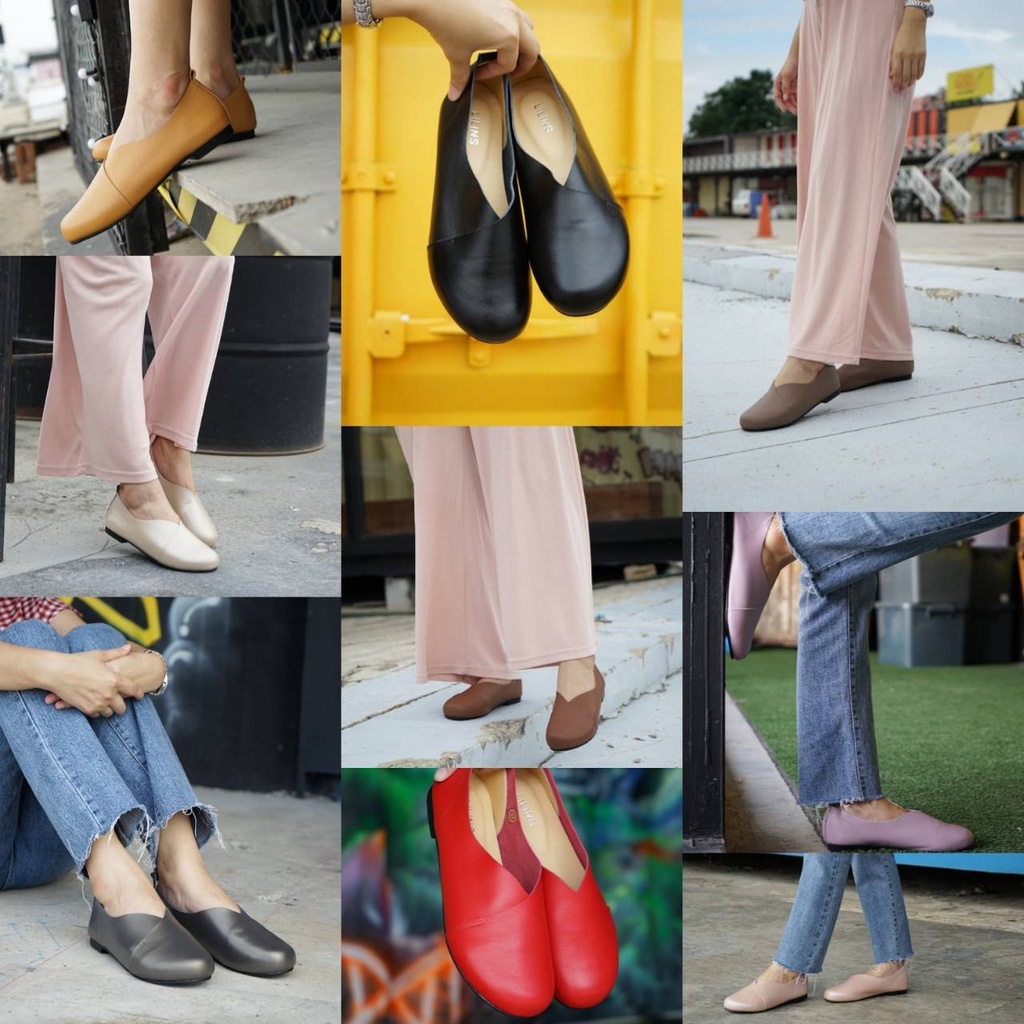 ลดล้างสต๊อก LILINS-Step up รองเท้าส้นเตี้ย หนังวัว Loafer shoe | Shopee ...