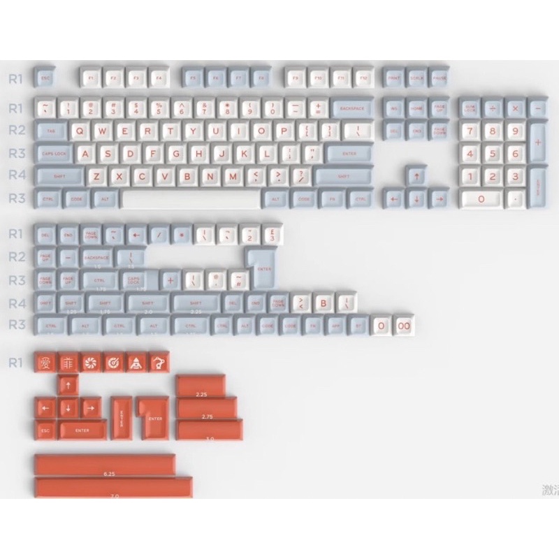 [โค้ดคุ้มลด 20%] Keycap SA Profile 170 Key Double shot ใส่ได้เกือบทุก ...