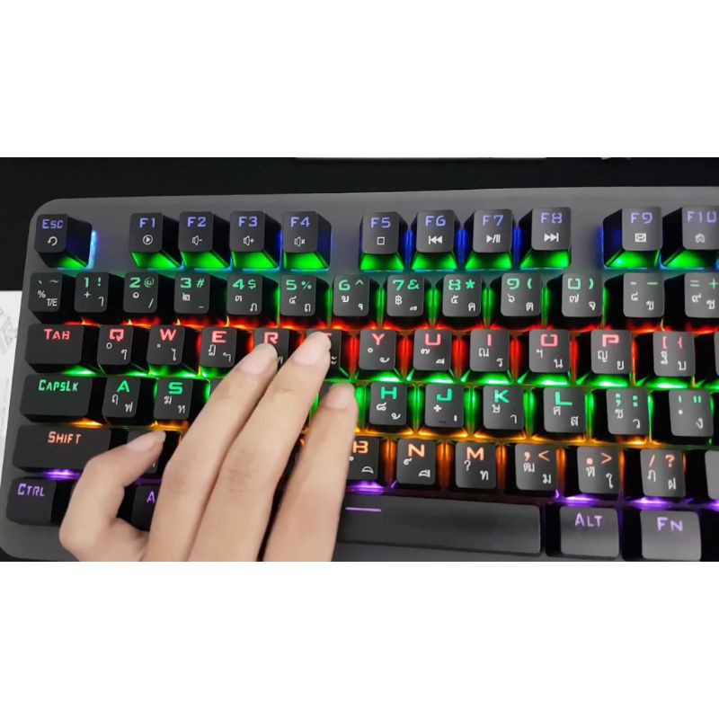 TECFON K71 Blue Switch คีย์บอรับเกม Gaming Keyboardสินค้ารับประกัน 1 ปี ...