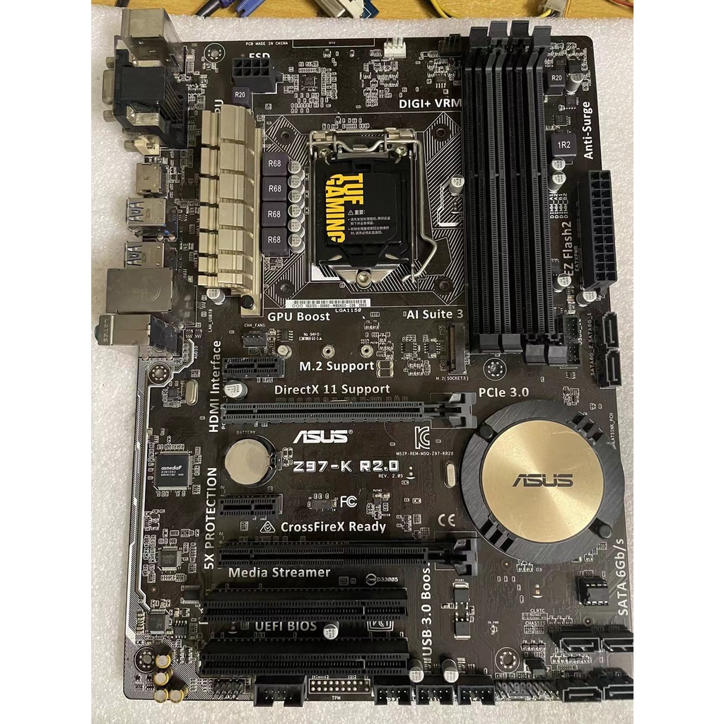 Asus/asus z97-K R2.0 z97 a/ar/c เมนบอร์ดคอมพิวเตอร์ 1150 พร้อม M.2 โอเวอร์คล็อกบอร์ดขนาดใหญ่ ...