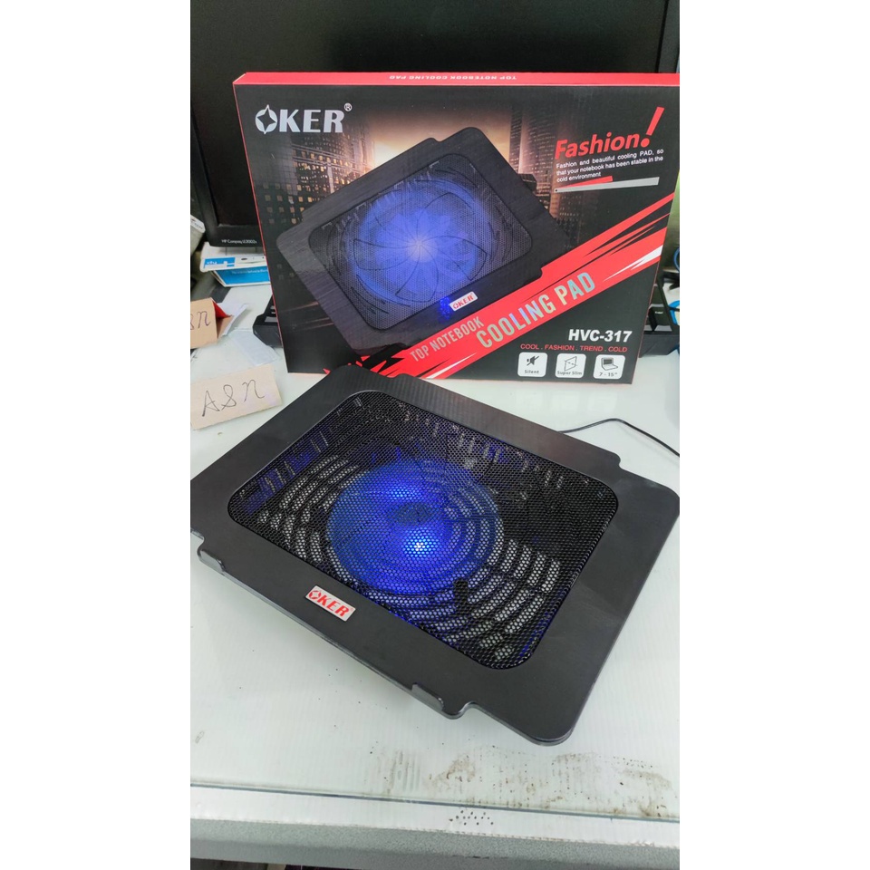 Fan Notebook Cooler Cooling Pad Oker พัดลมระบายความร้อนโน๊ตบุ๊ค พัดลม