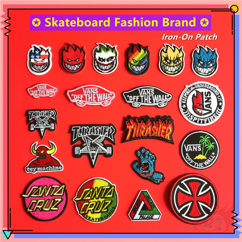 Skateboard Fashion Brand Collection - Street Art Iron-On Patch ♚ 1Pc DIY Sew on Iron on Badges ...