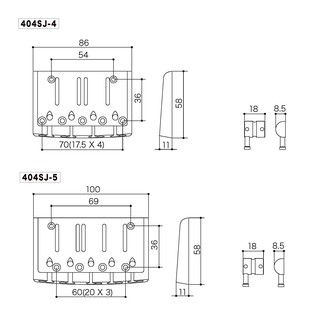Gotoh 404SJ-5 5-String Bass Bridge Multi-Tonal Series หย่องเบสไฟฟ้า 5 สาย Made in Japan | Shopee ...