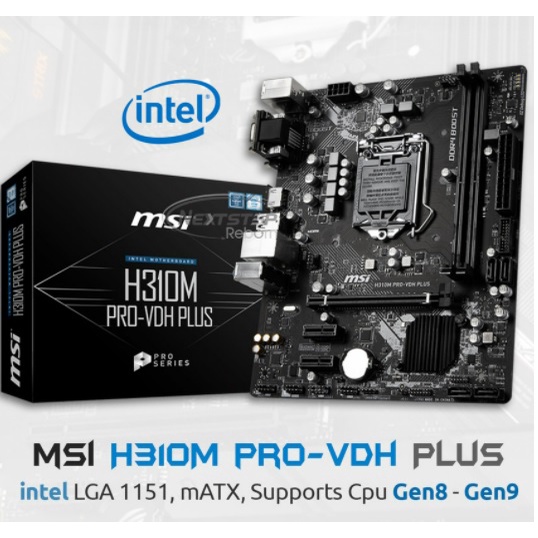 MSI Mainboard H310M PRO VDH PLUS (เมนบอร์ด) สินค้ามือสอง ประกัน 2ปี 6 ...