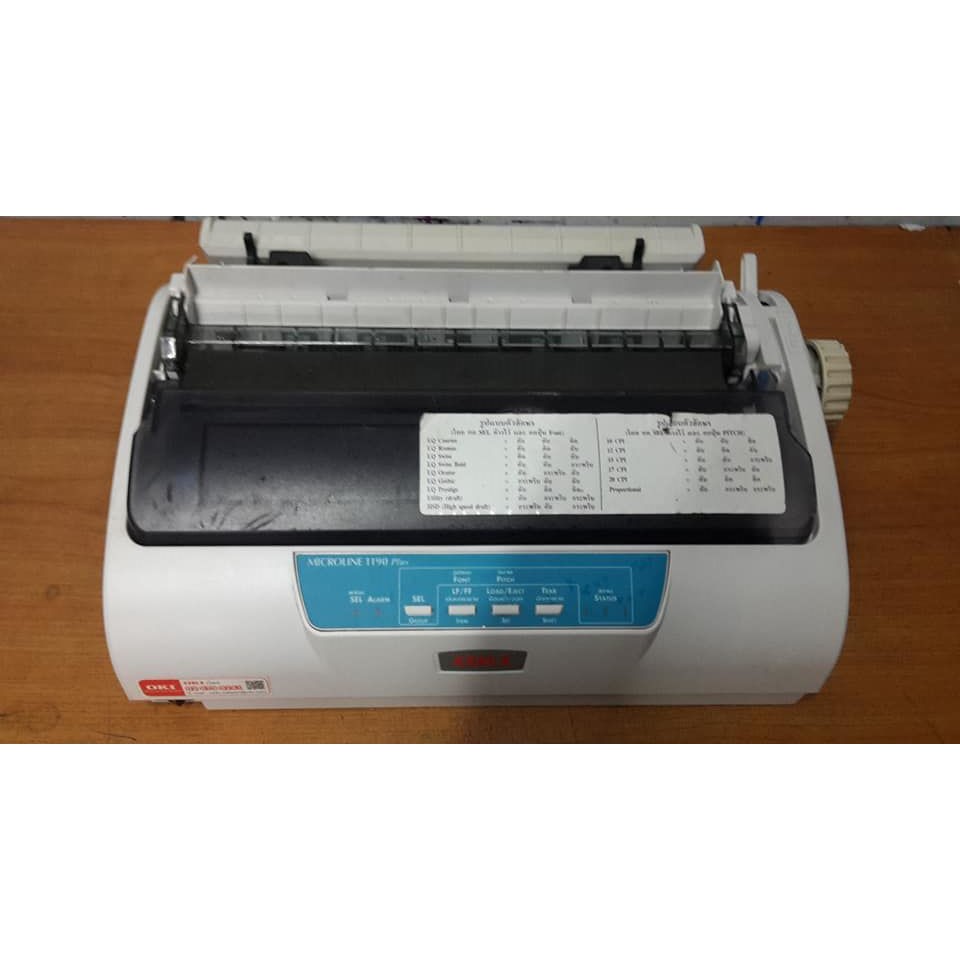 Oki microline 1190 Plus ปริ้นใบเสร็จ ใบกำกับภาษี ใบส่งของ ใบวางบิล ฝาบนสีดำไม่มี | Shopee Thailand