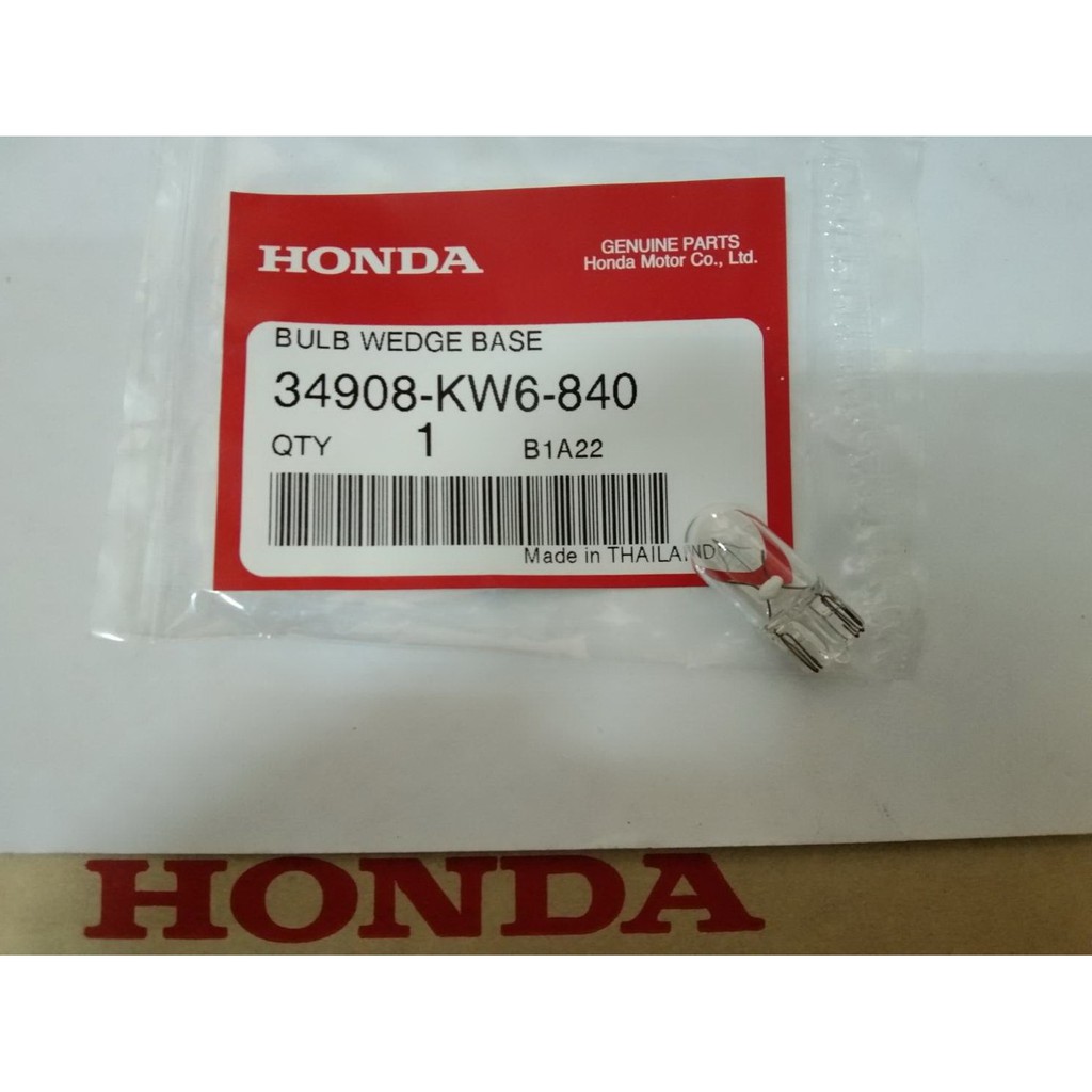 หลอดไฟเกียร์ HONDA BULB WEDGE BASE / 34908-KW6-840 | Shopee Thailand