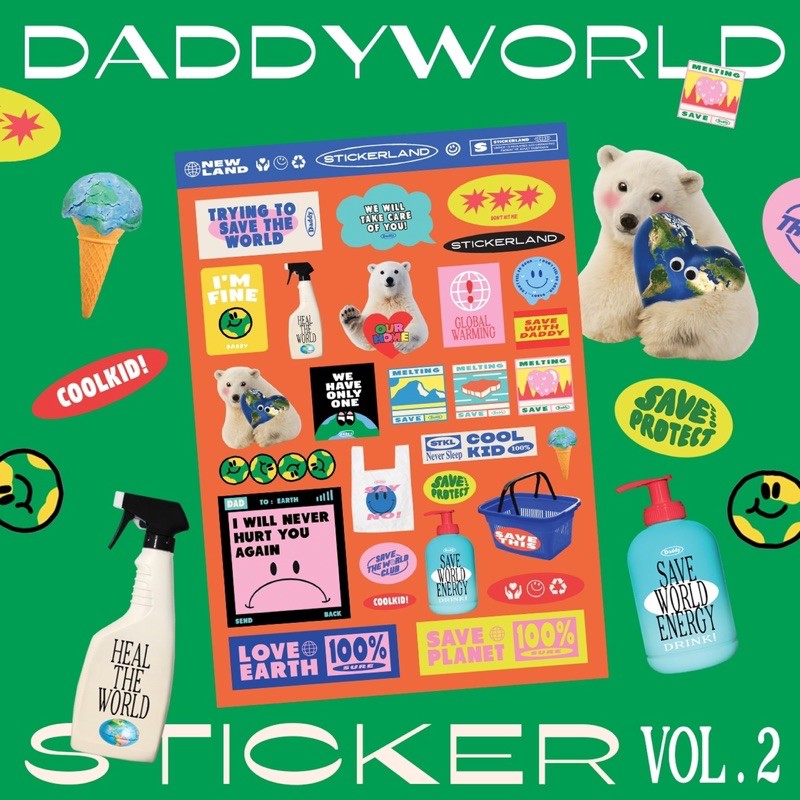 DADDY | World Sticker Vol.2 สติ๊กเกอร์สีสันน่ารัก | Shopee Thailand