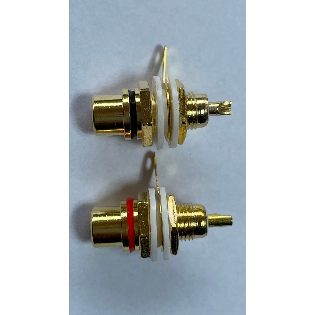 แจ็ค RCA ตัวเมีย Rca Female Chassis Panel Mount Jack ชุบทอง 24 K ส่ง ...