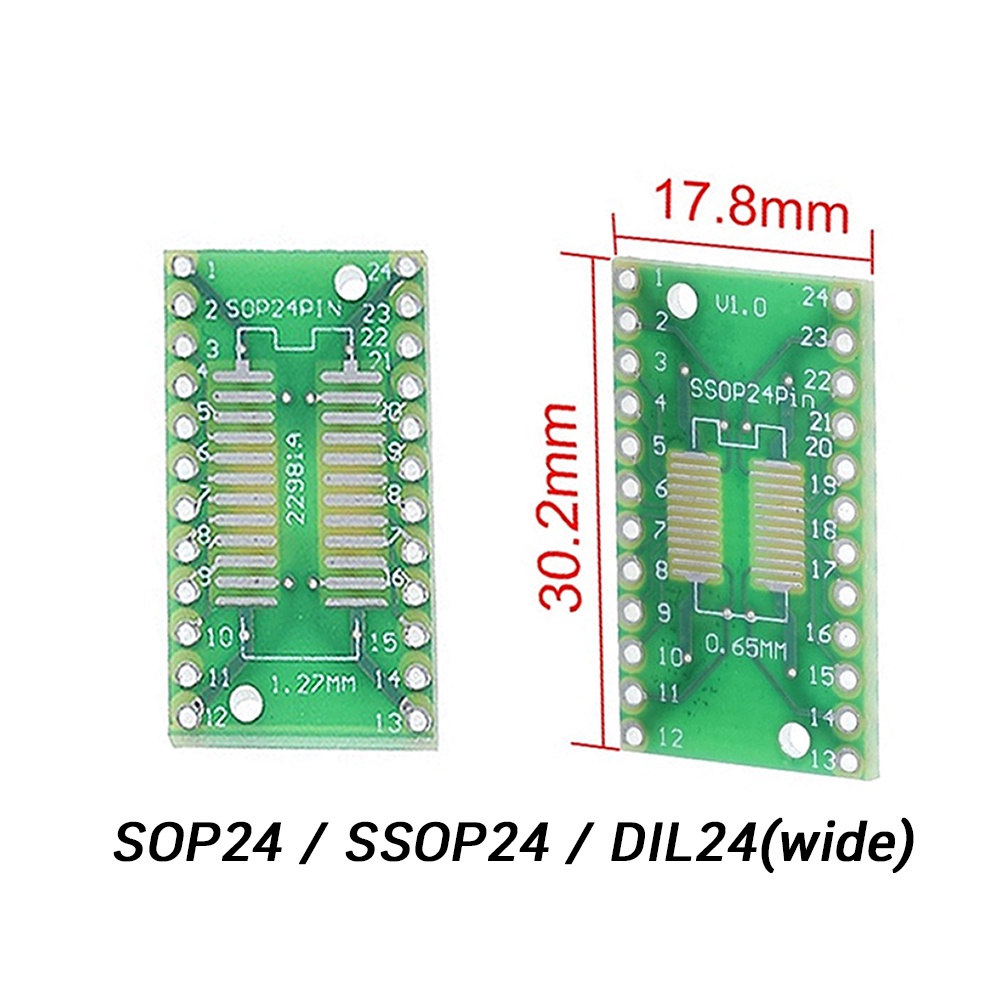 พีซีบี บอร์ดแปลง SMD TQFN TQFP QFN SOP SSOP TSSOP to DIP DIL 2.54 SOP8 SOP14 SOP16 SOP20 SOP24 ...