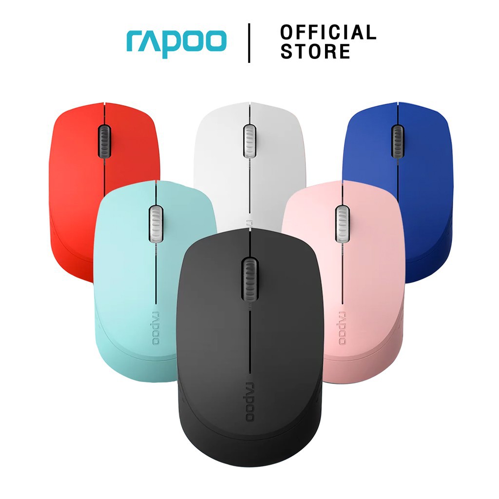 Rapoo เมาส์ไร้เสียงรบกวน M100 Silent Multi-mode Wireless Mouse (MSM100)-Bluetooth 3.0, 4.0 และ 2 ...