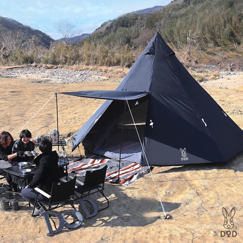 DoD ONE POLE TENT（L）สีดำ 8p (T8-200-BK) | Shopee Thailand