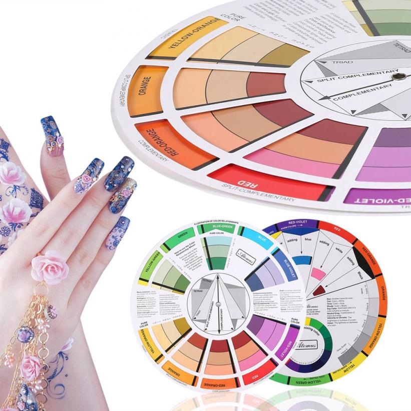 Paper Artists Color Wheel Mixing Guide 23.5cm Diameter Nail Color Wheel ...